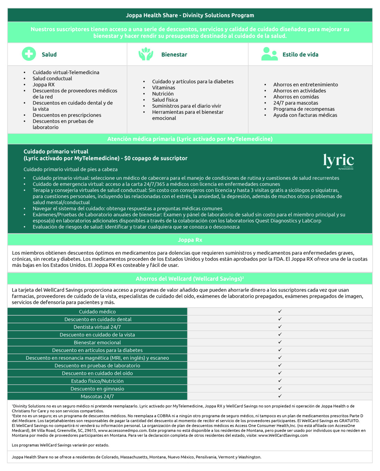PROGRAMAS DIVINITY SOLUTIONS – JOPPA Health Share